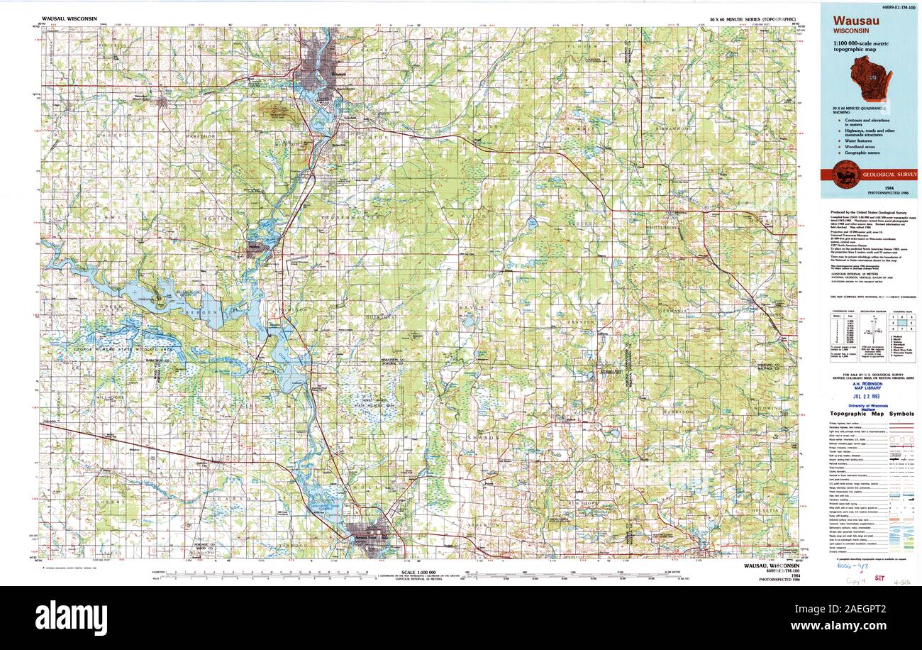 Map of wausau hi-res stock photography and images - Alamy
