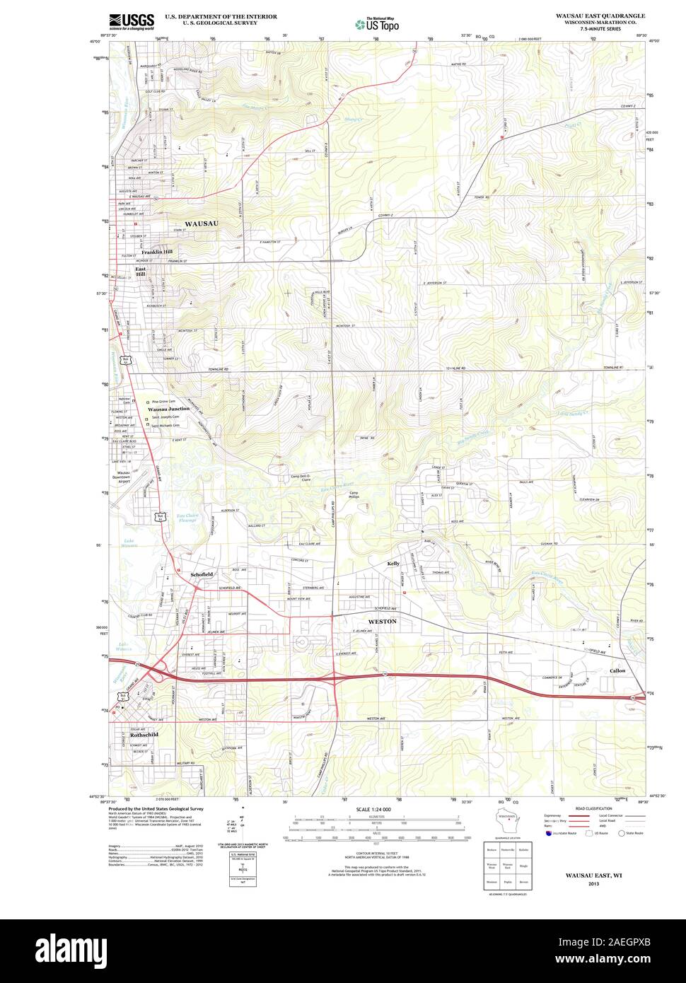 Map of wausau hi-res stock photography and images - Alamy