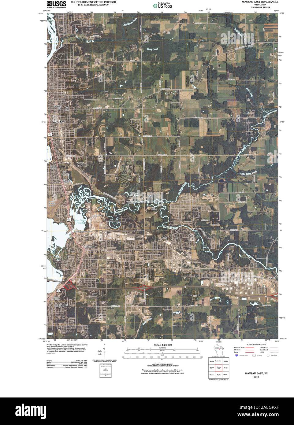 Wausau map hi-res stock photography and images - Alamy