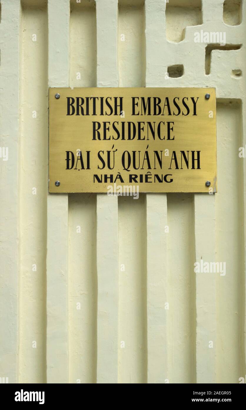 British embassy sign vietnam hi-res stock photography and images - Alamy