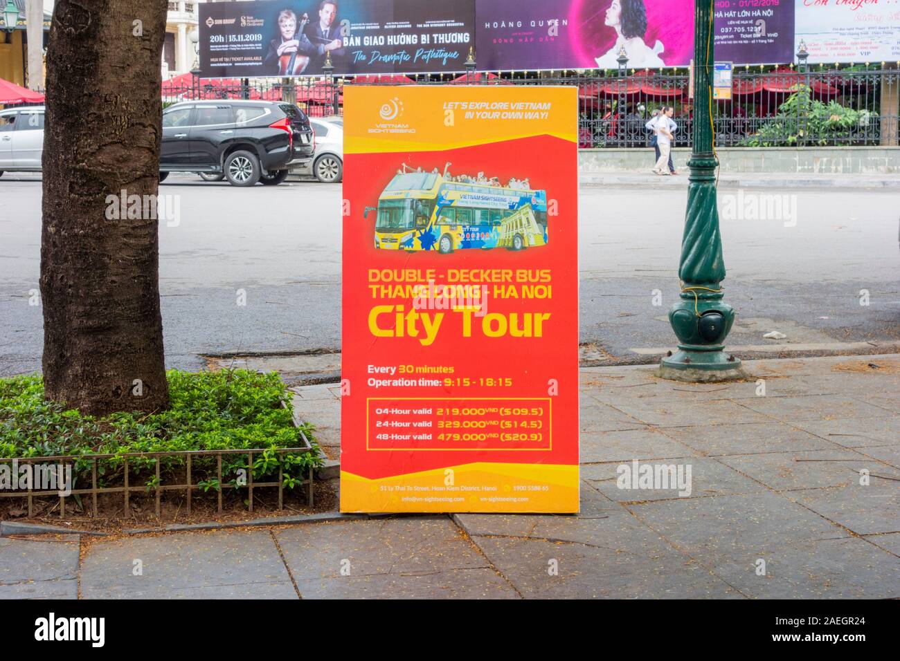 Vietnamese city tour hanoi sign hi-res stock photography and images - Alamy
