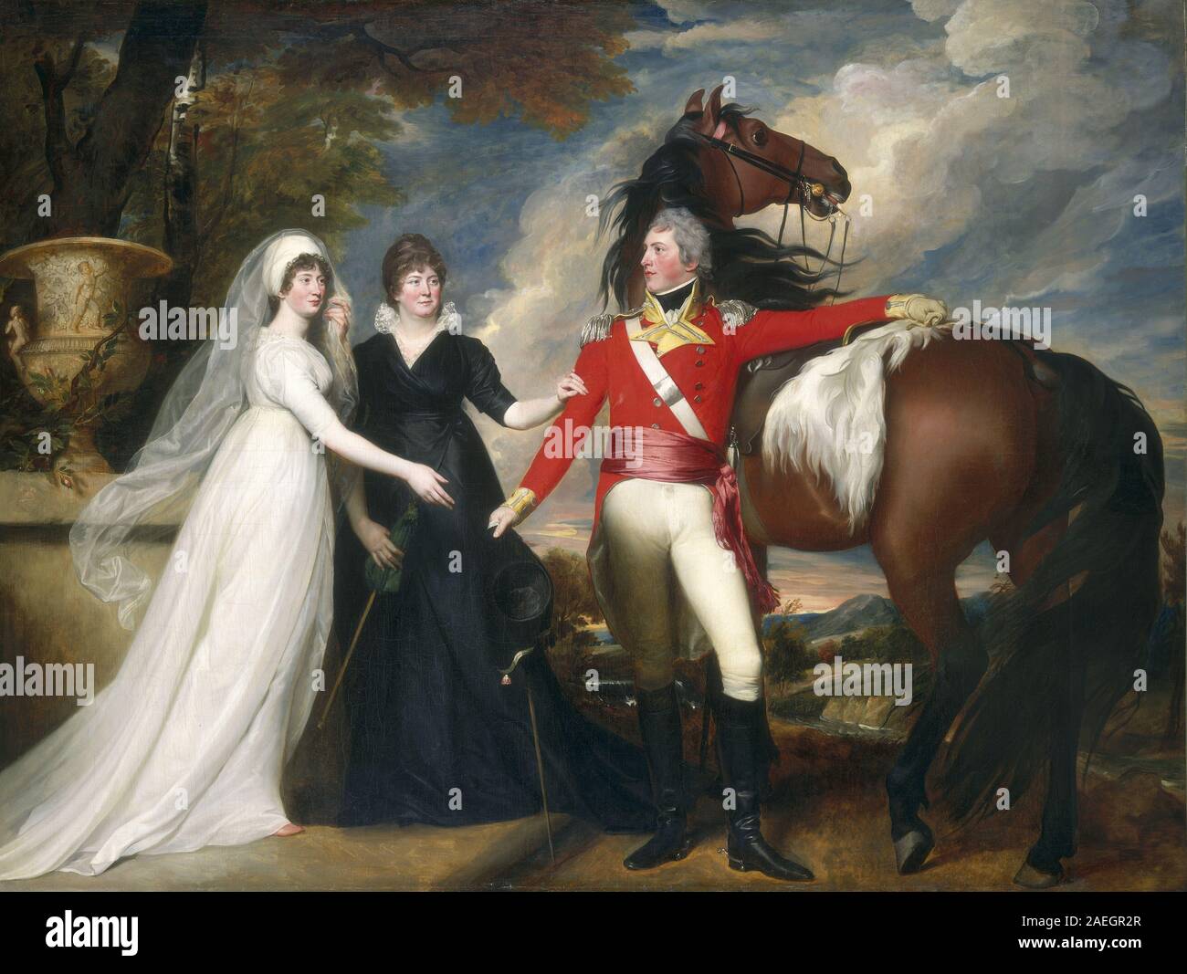 Portrait of Colonel William Fitch with his sisters Sarah and Ann Fitch ...