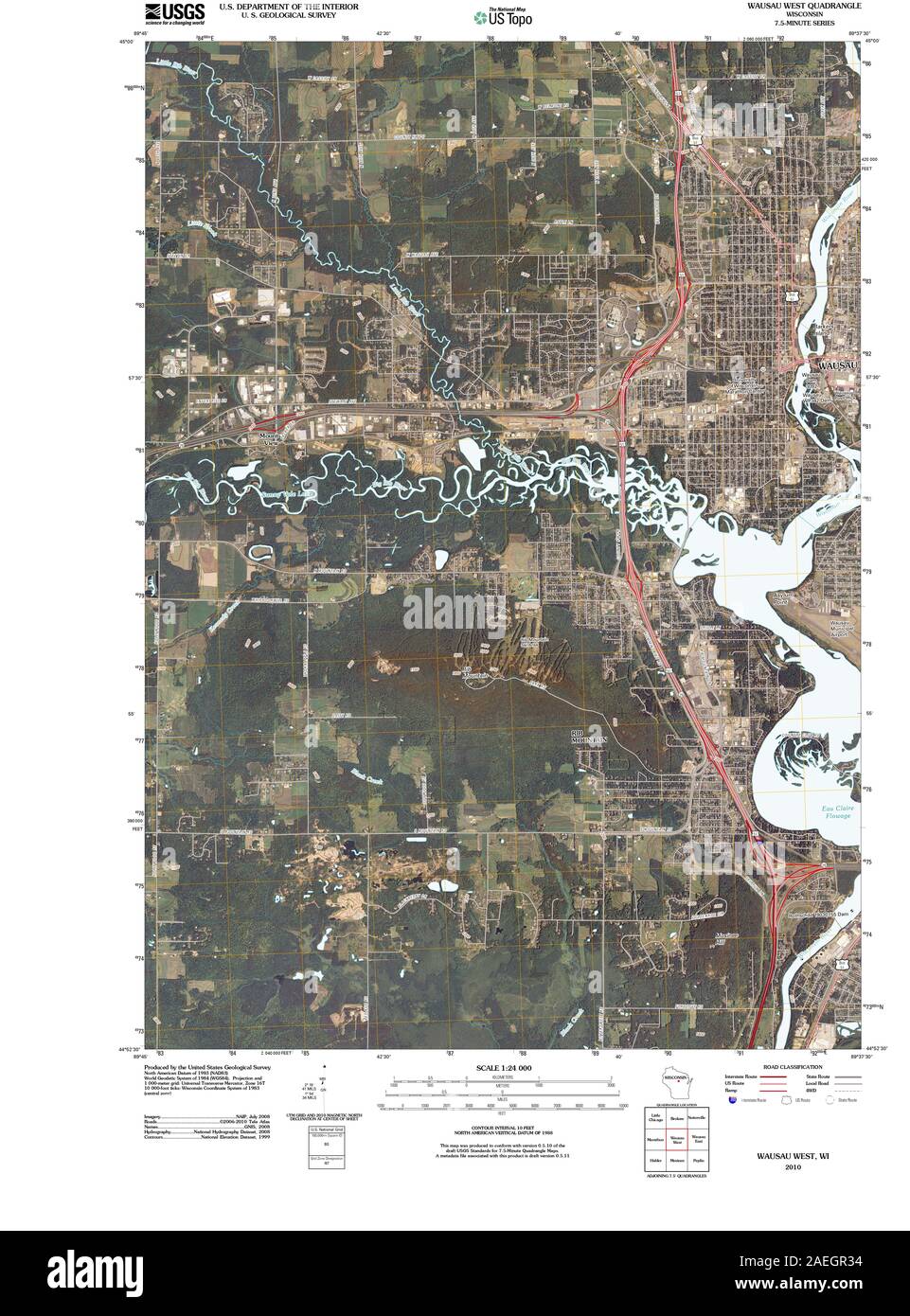 Map of wausau hi-res stock photography and images - Alamy