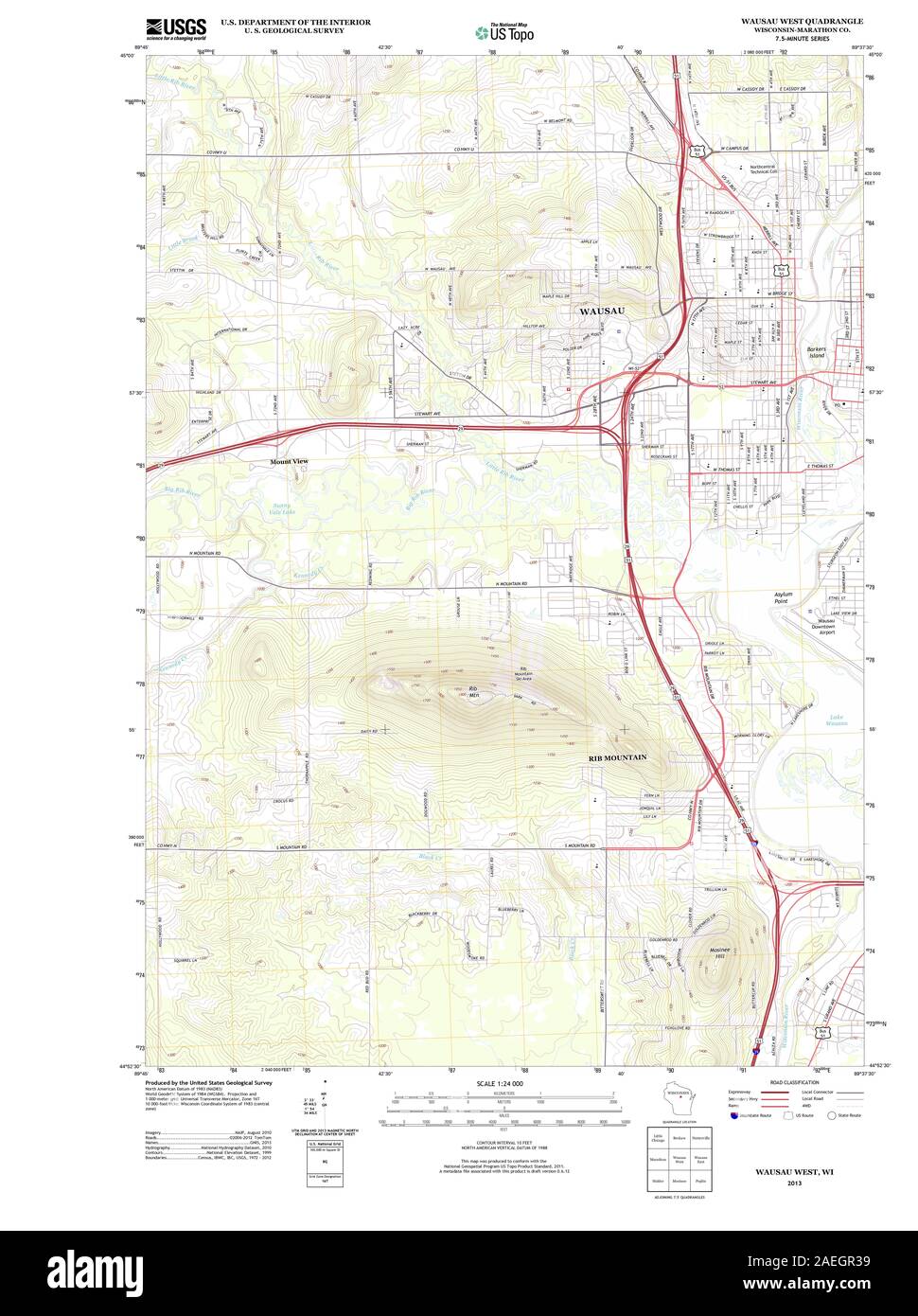 Map of wausau hi-res stock photography and images - Alamy