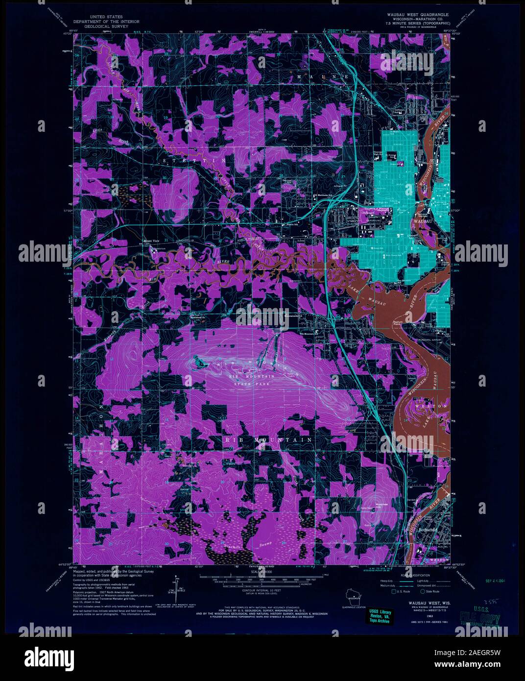 Wausau map hi-res stock photography and images - Alamy