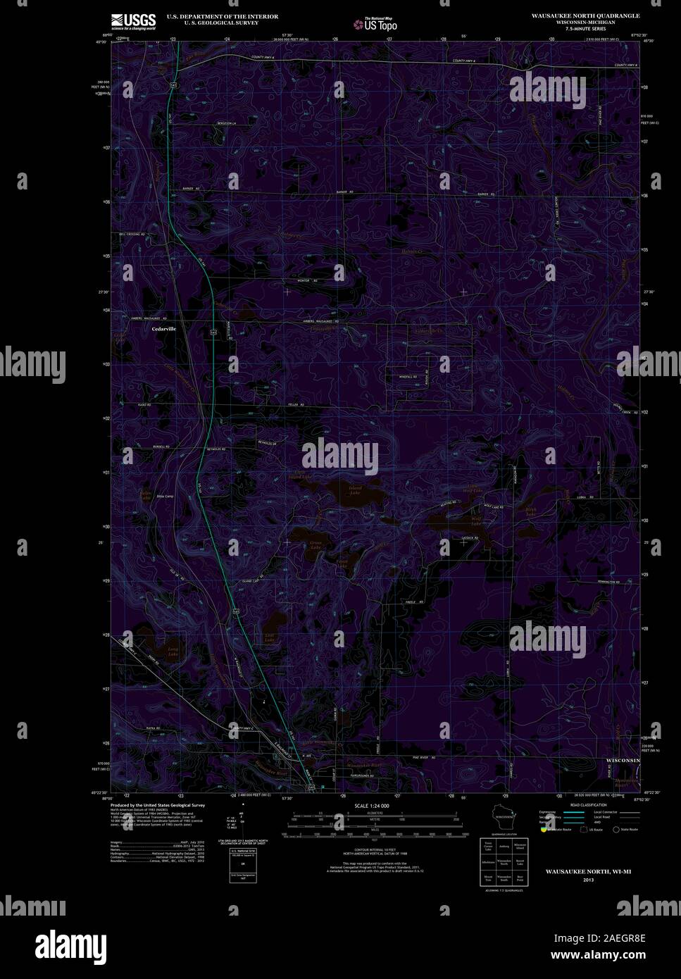 Map of wausaukee hi-res stock photography and images - Alamy