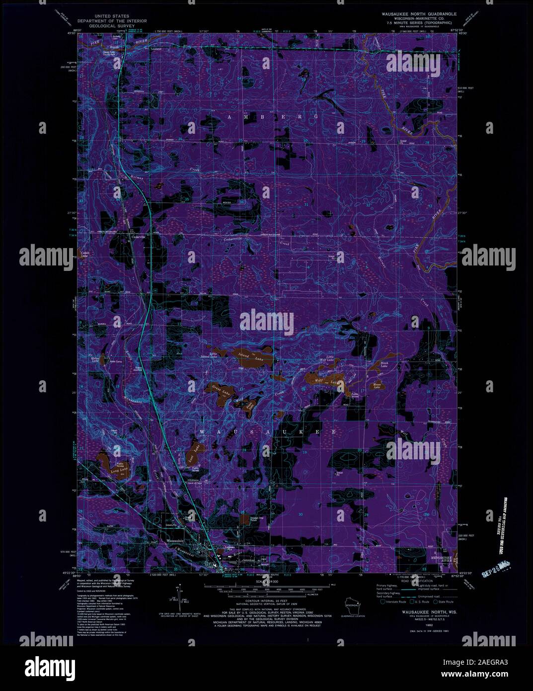 Map of wausaukee hi-res stock photography and images - Alamy