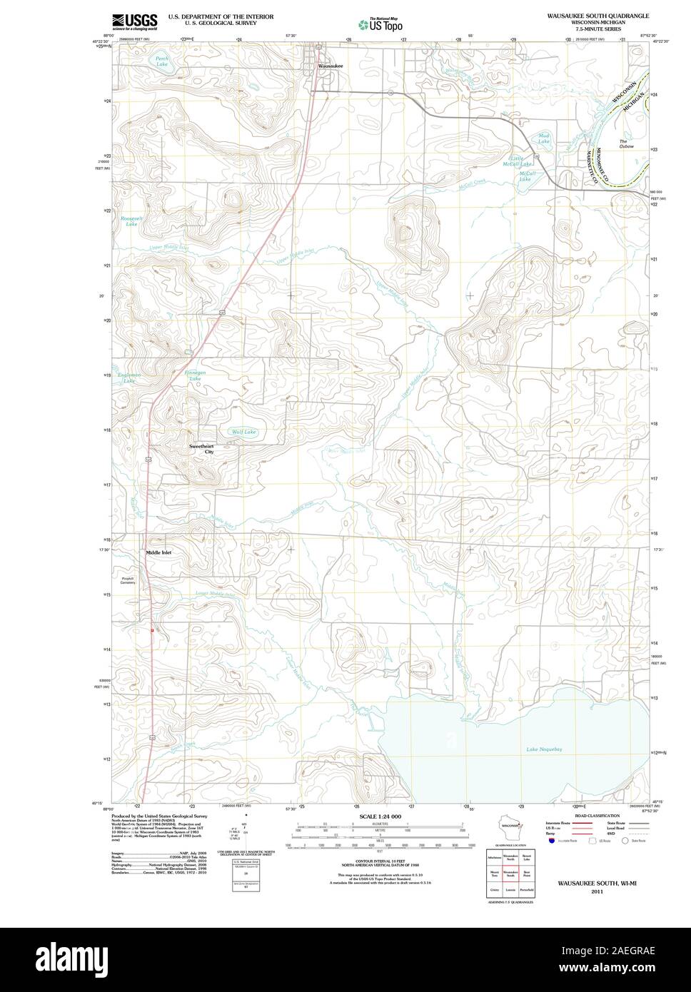 Map of wausaukee hi-res stock photography and images - Alamy