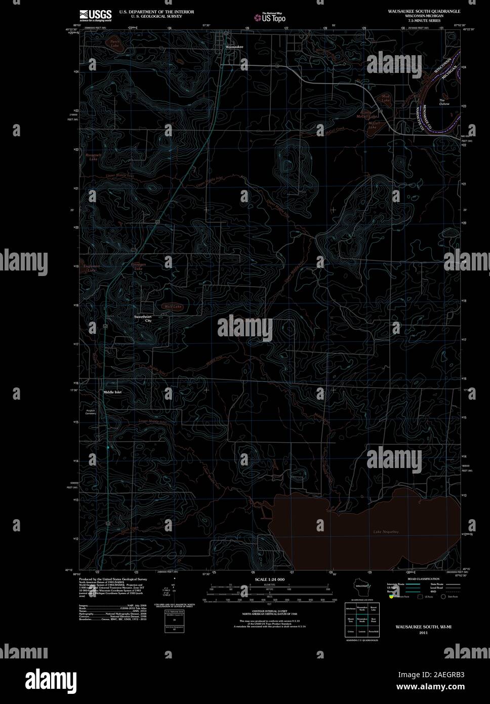 Map of wausaukee hi-res stock photography and images - Alamy