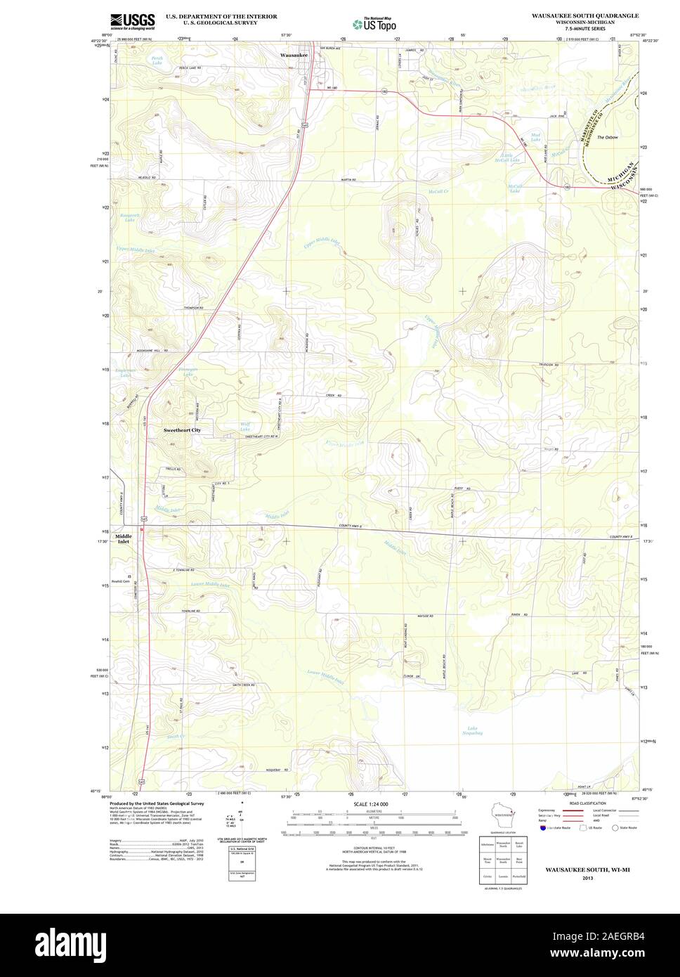 Map of wausaukee hi-res stock photography and images - Alamy