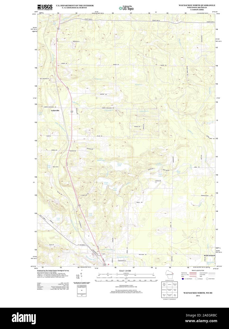 Map of wausaukee hi-res stock photography and images - Alamy