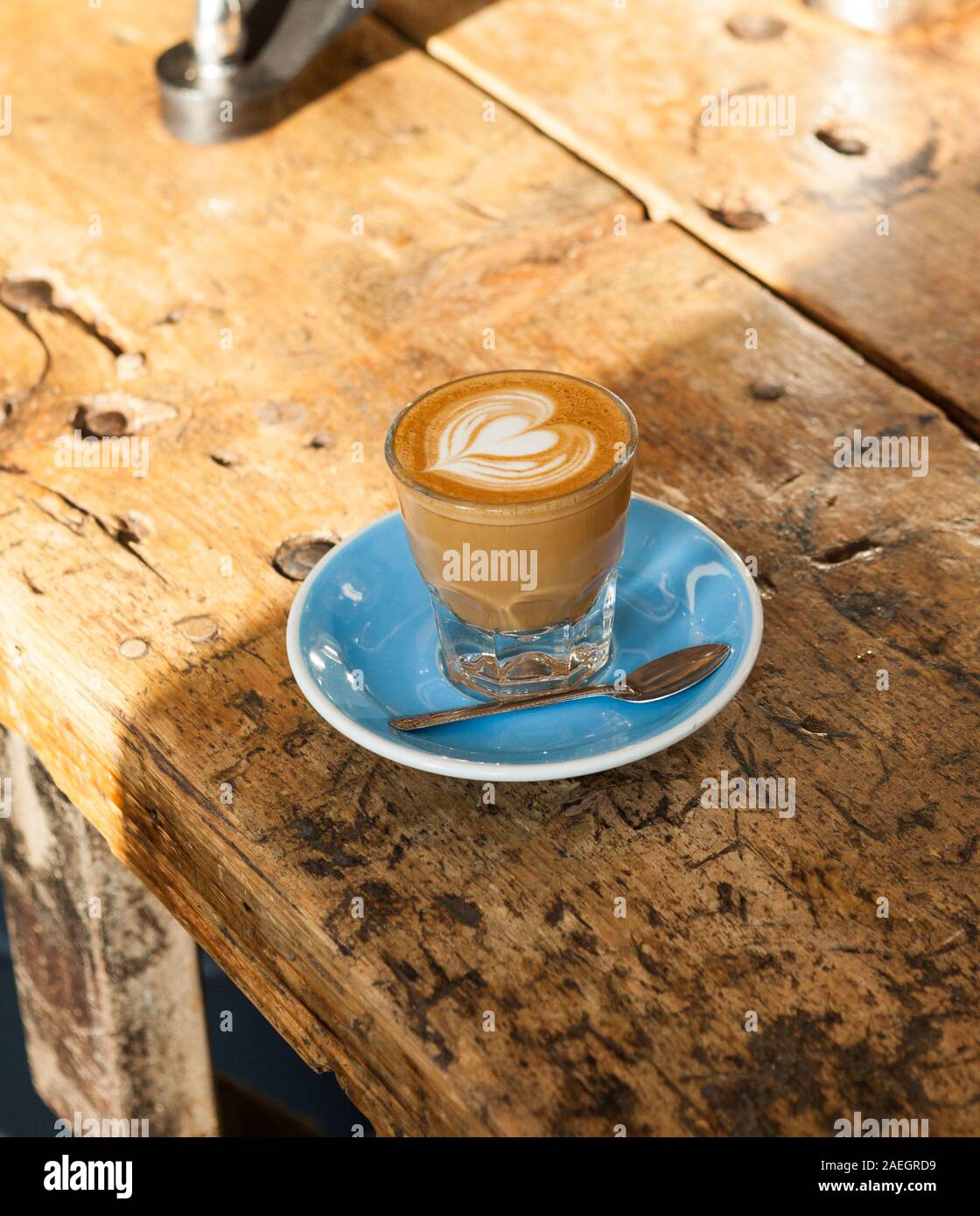 Flat white at Lot 61 coffee bar, Amsterdam Stock Photo - Alamy