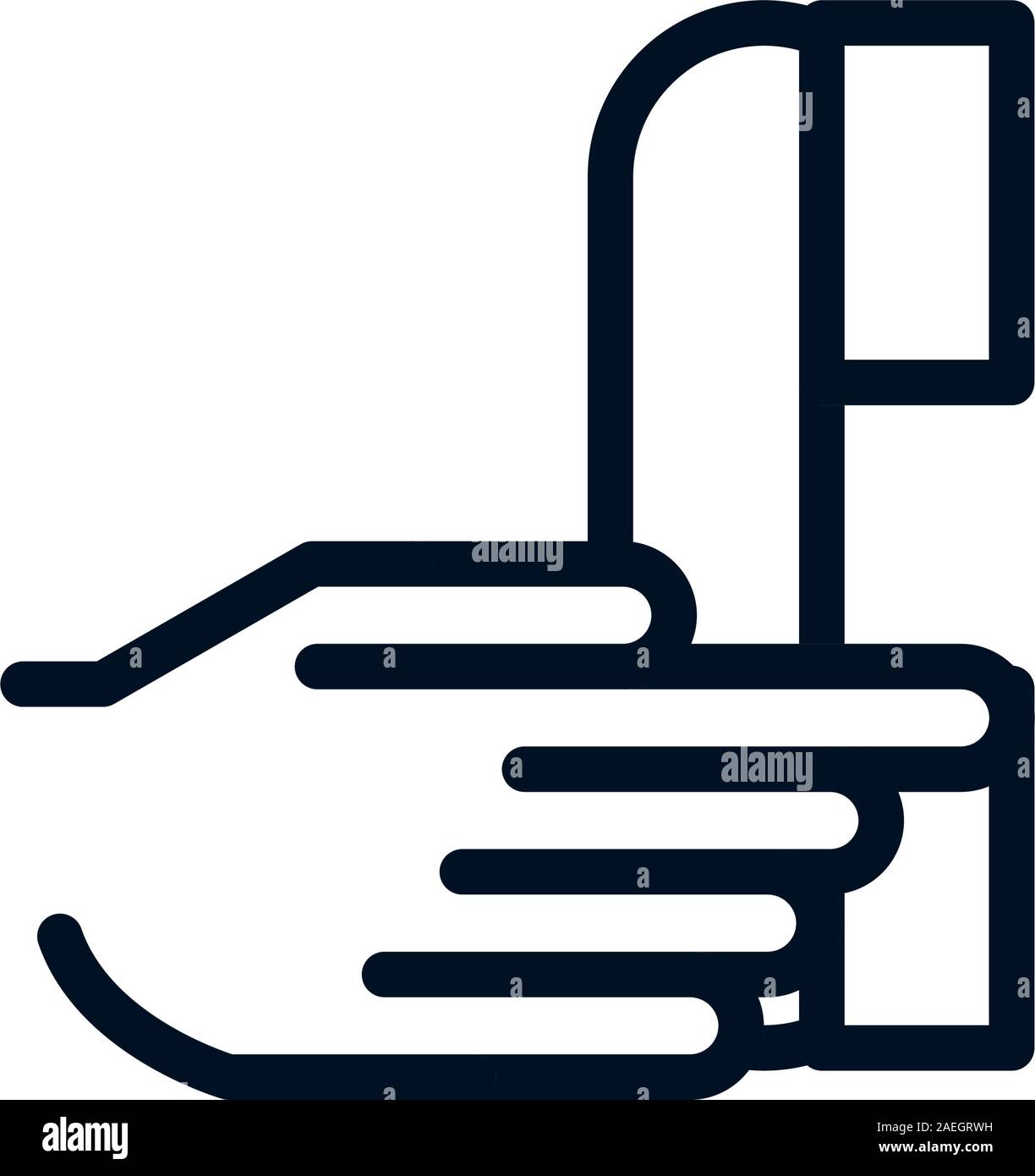 call center service business support hand telephone line vector ...