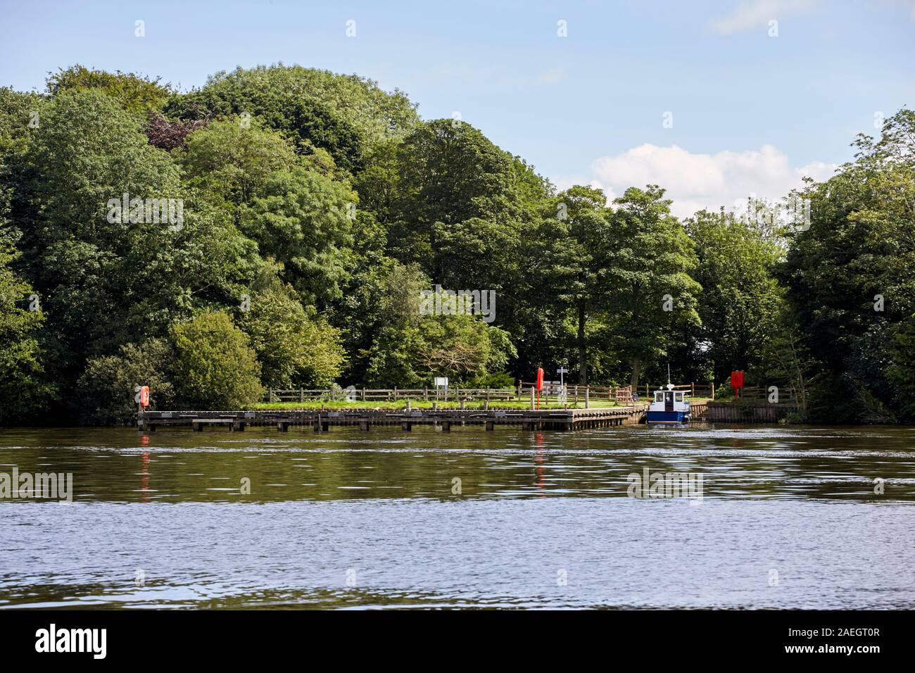 approaches to jetty on coney island in lough neagh northern ireland ...