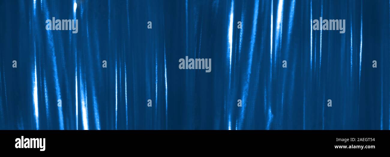 Banner. Abstract background with blue string lights Stock Photo - Alamy