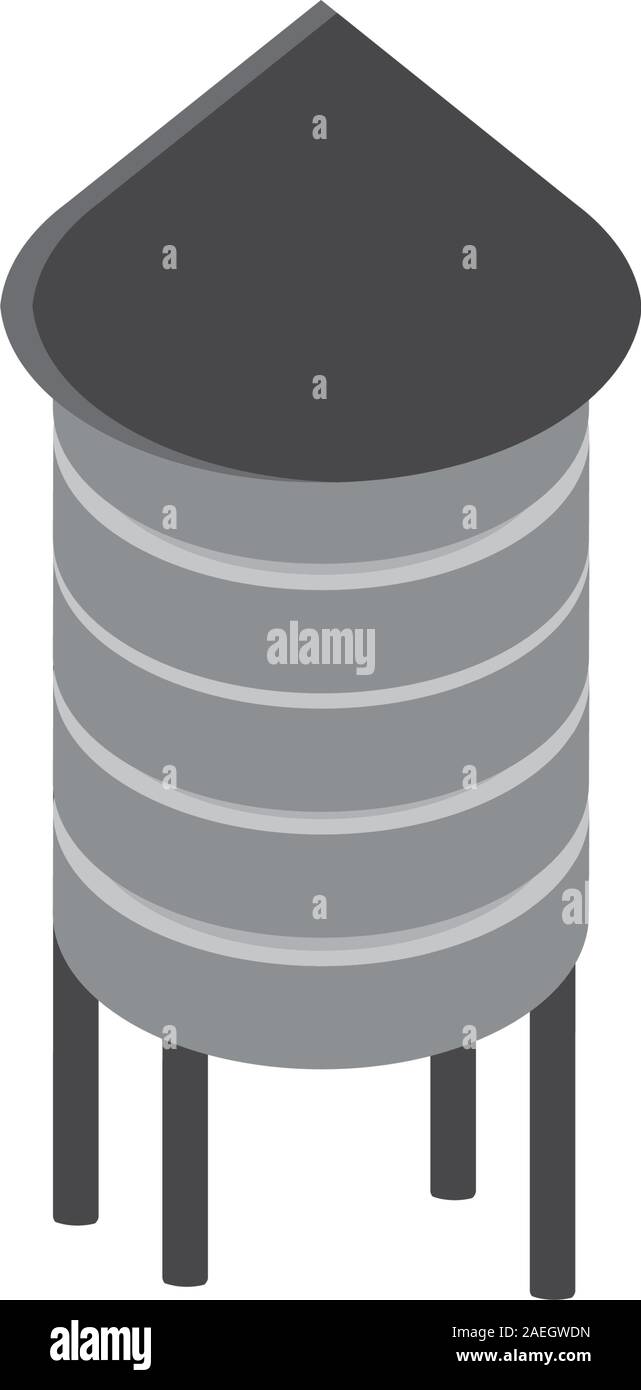 farm water tower rural isometric icon vector illustration Stock Vector ...