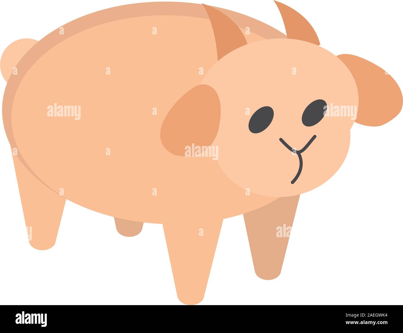 farm goat animal domestic rural isometric icon vector illustration ...