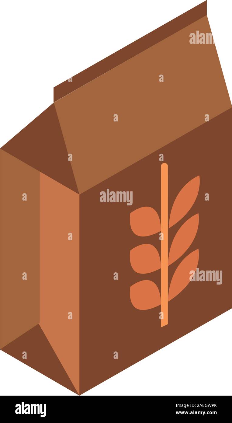 farm wheat package fertilizer isometric icon vector illustration Stock ...