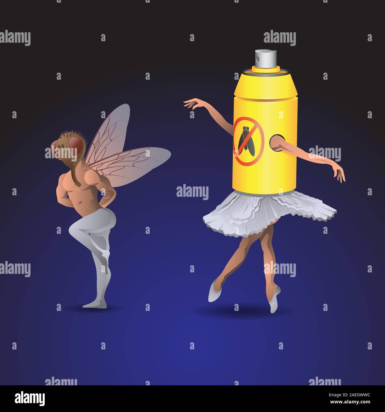 Female dance flies Stock Vector Images - Alamy