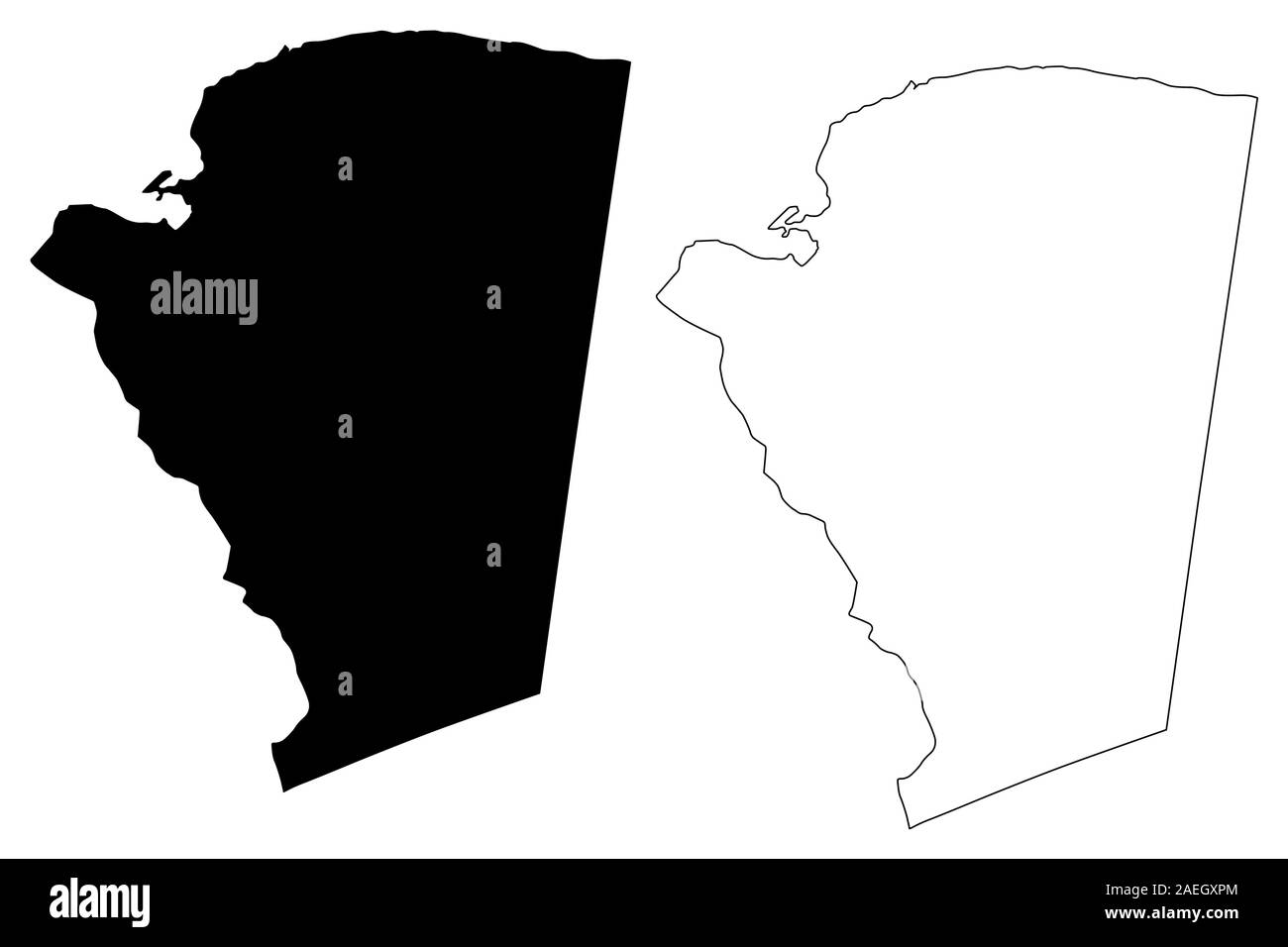 Saint James Parish (Parishes of Jamaica, Cornwall County) map vector ...