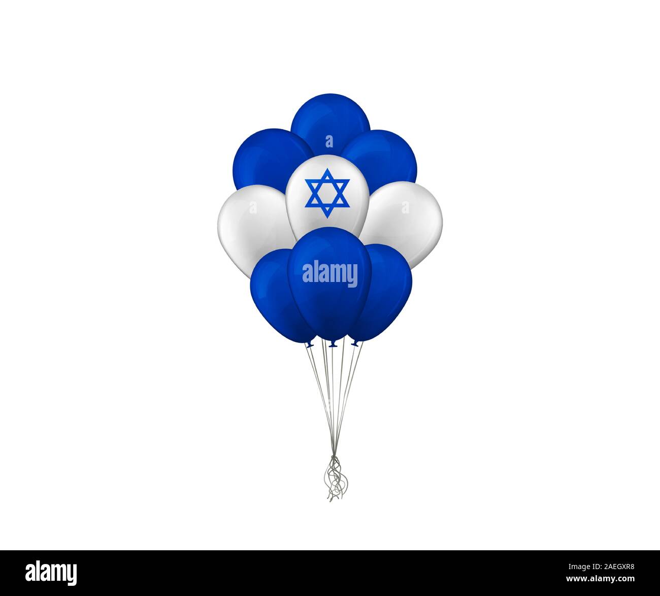 Bunch of balloons. Flag of Israel. Vector illustration Stock Vector ...