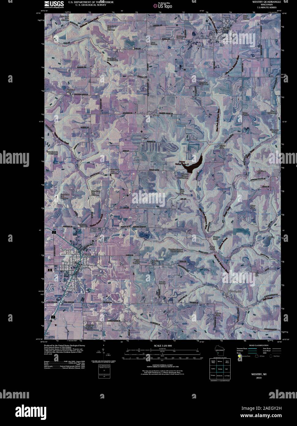 Map of westby hi-res stock photography and images - Alamy
