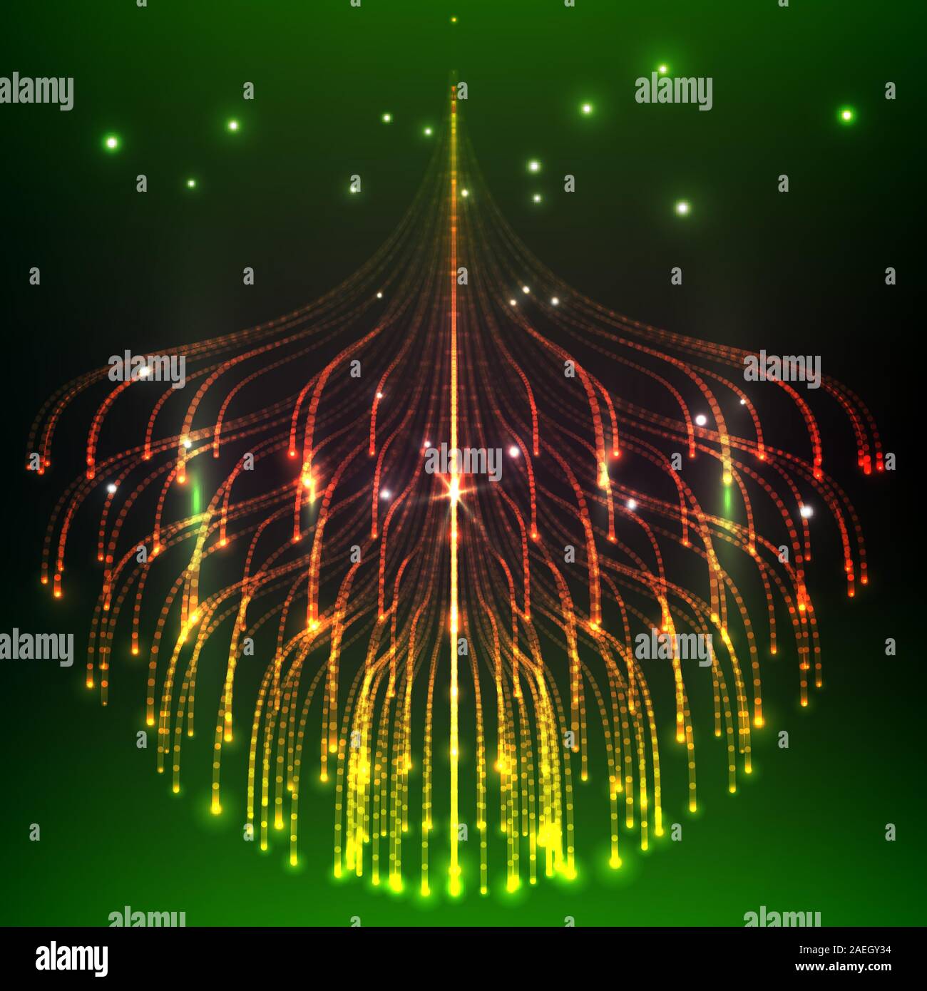 Big Data Visualization Fractal Element With Lines And Dots Array Big Data Connection Complex