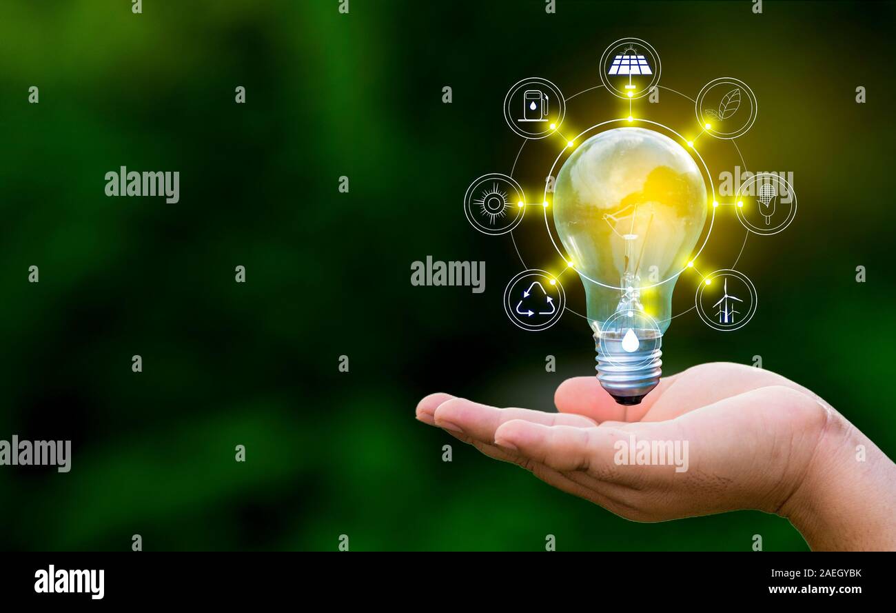 Renewable energy concept Earth Day or environment protection Hands ...
