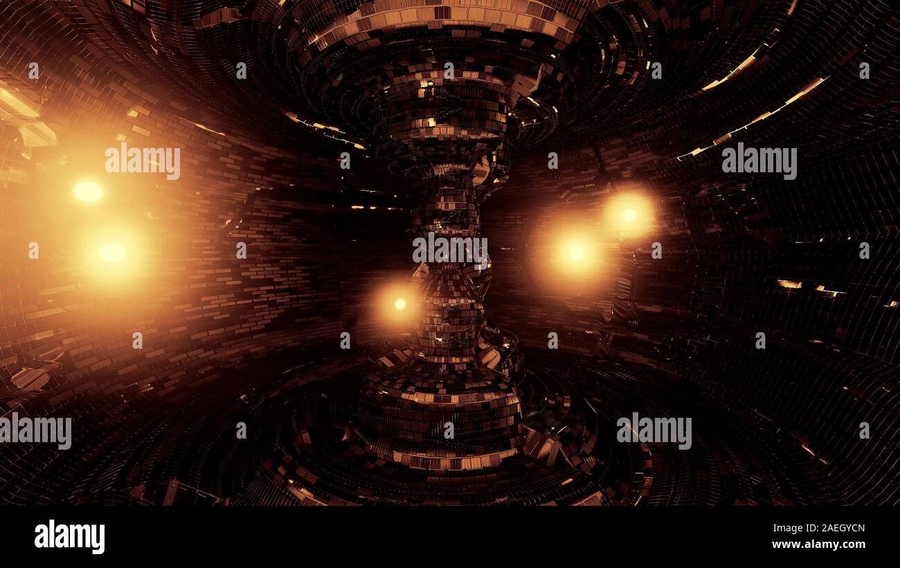 abstract nuclear reactor with glowing atom parrticles and nice ...