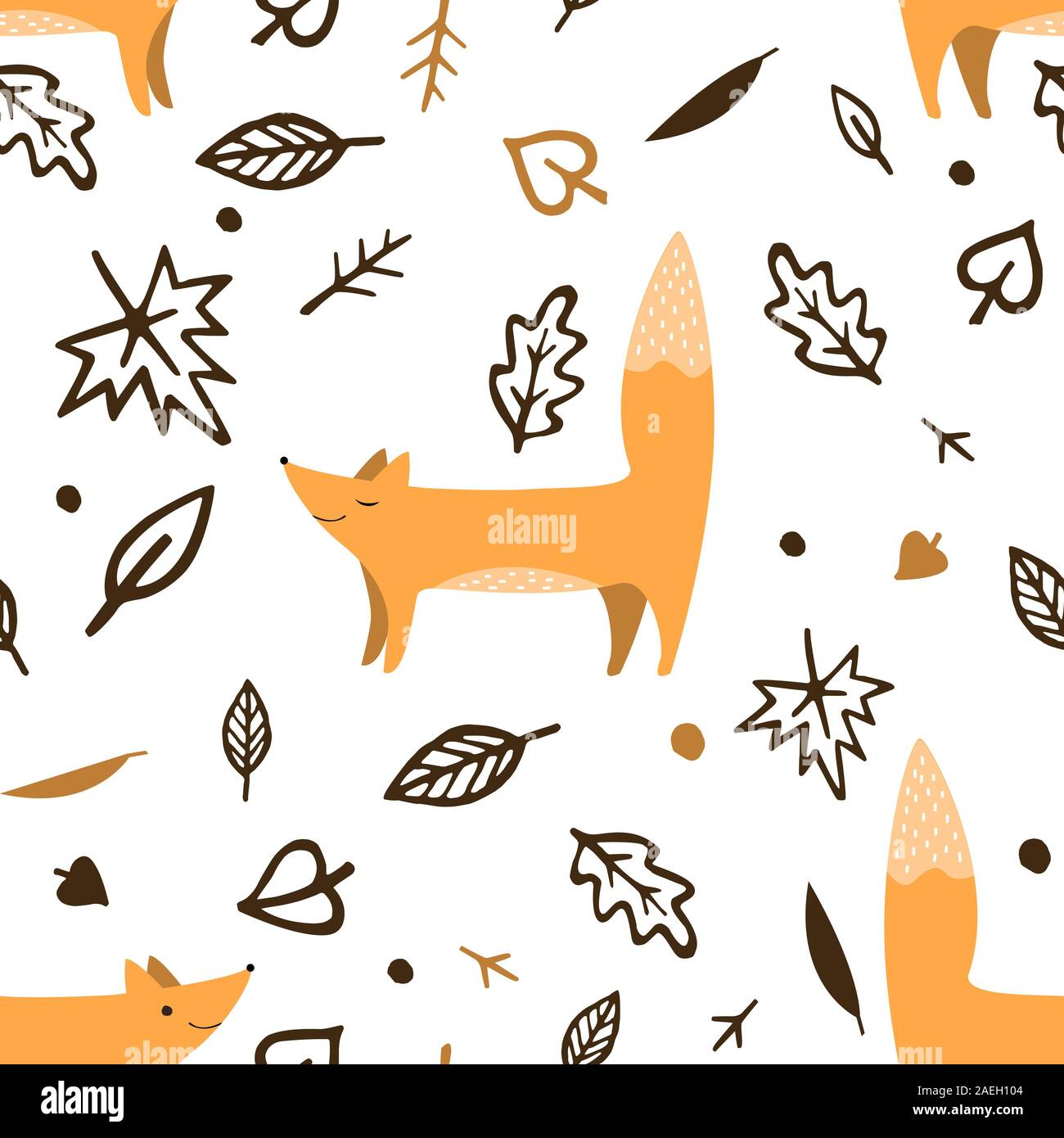 Scandinavian forest in autumn Stock Vector Images - Alamy