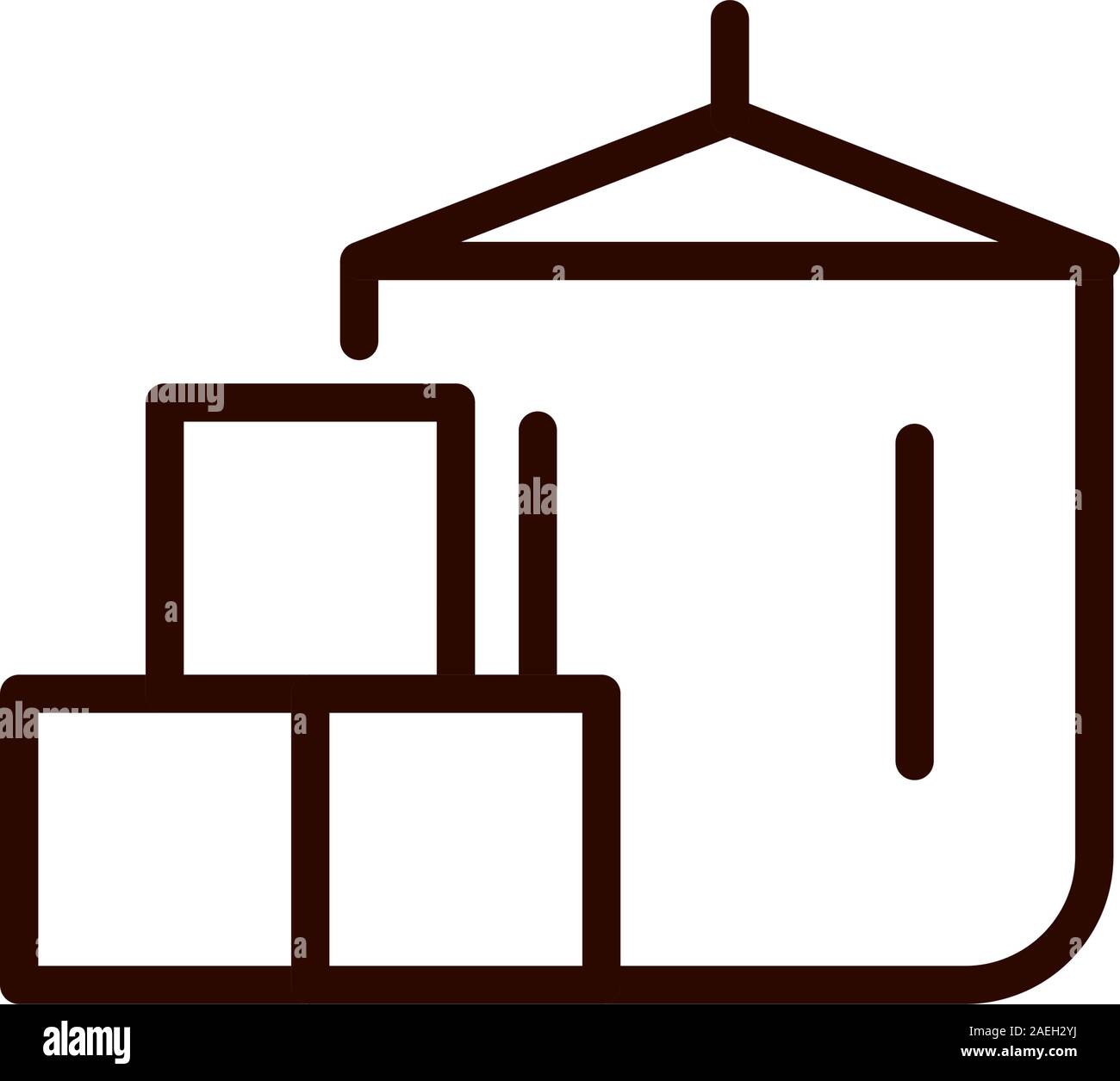 coffee package delivery icon line design vector illustration Stock ...