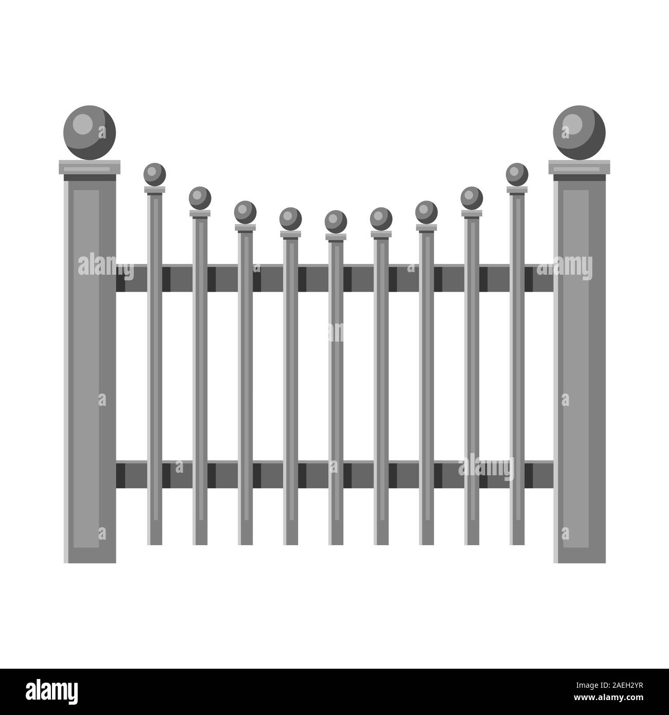 Gray metal fence Stock Vector Images - Alamy