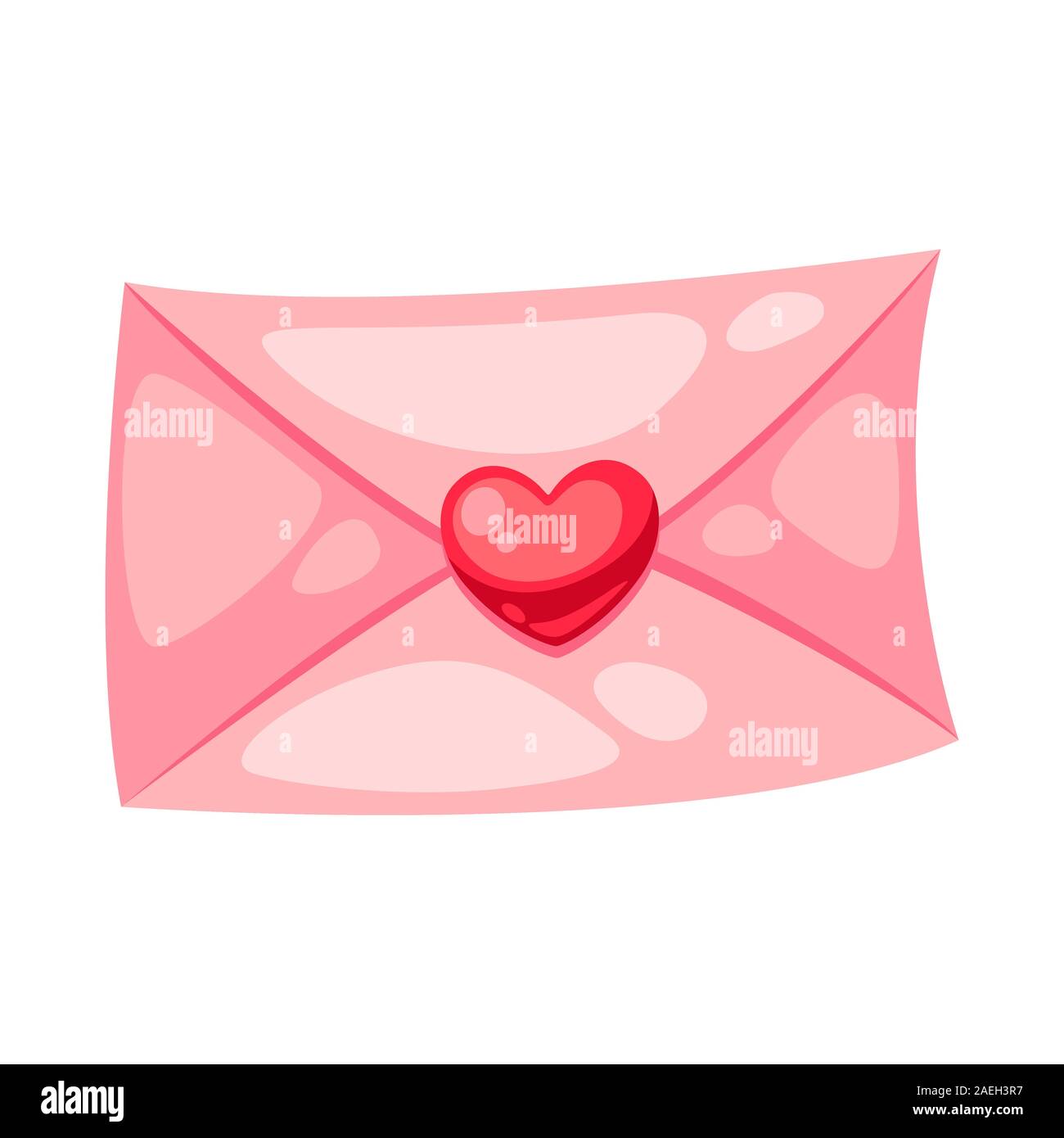 Valentines Day letter with heart Stock Vector Image & Art - Alamy