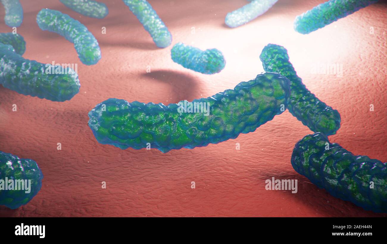 3d illustration viruses causing infectious diseases, decreased immunity ...