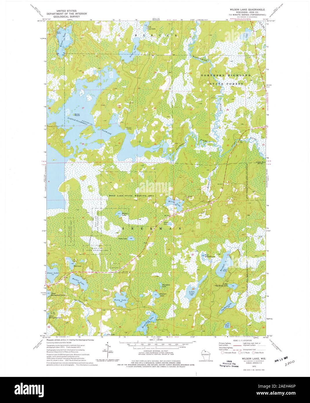 Map of lake wilson hi-res stock photography and images - Alamy