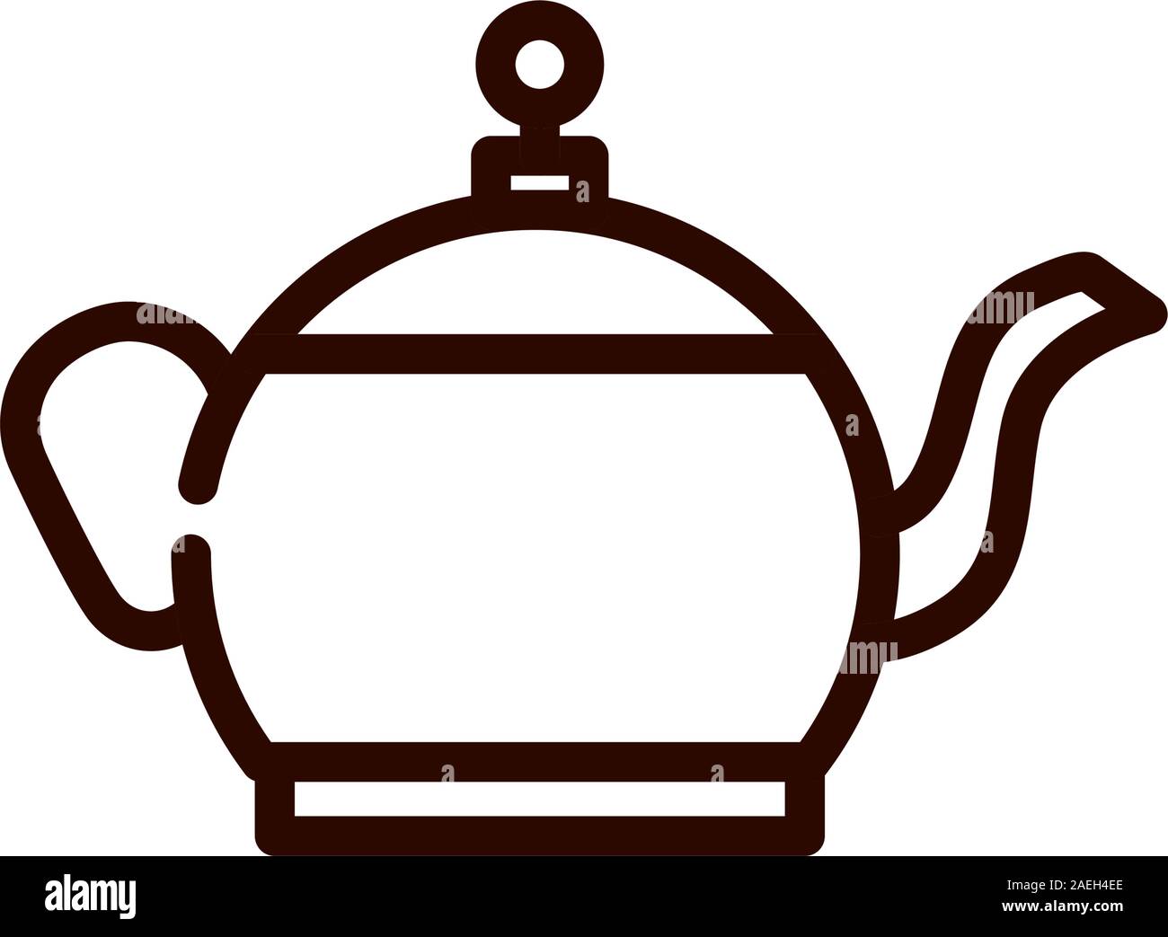 tea pot ceramic preparation line design vector illustration Stock ...