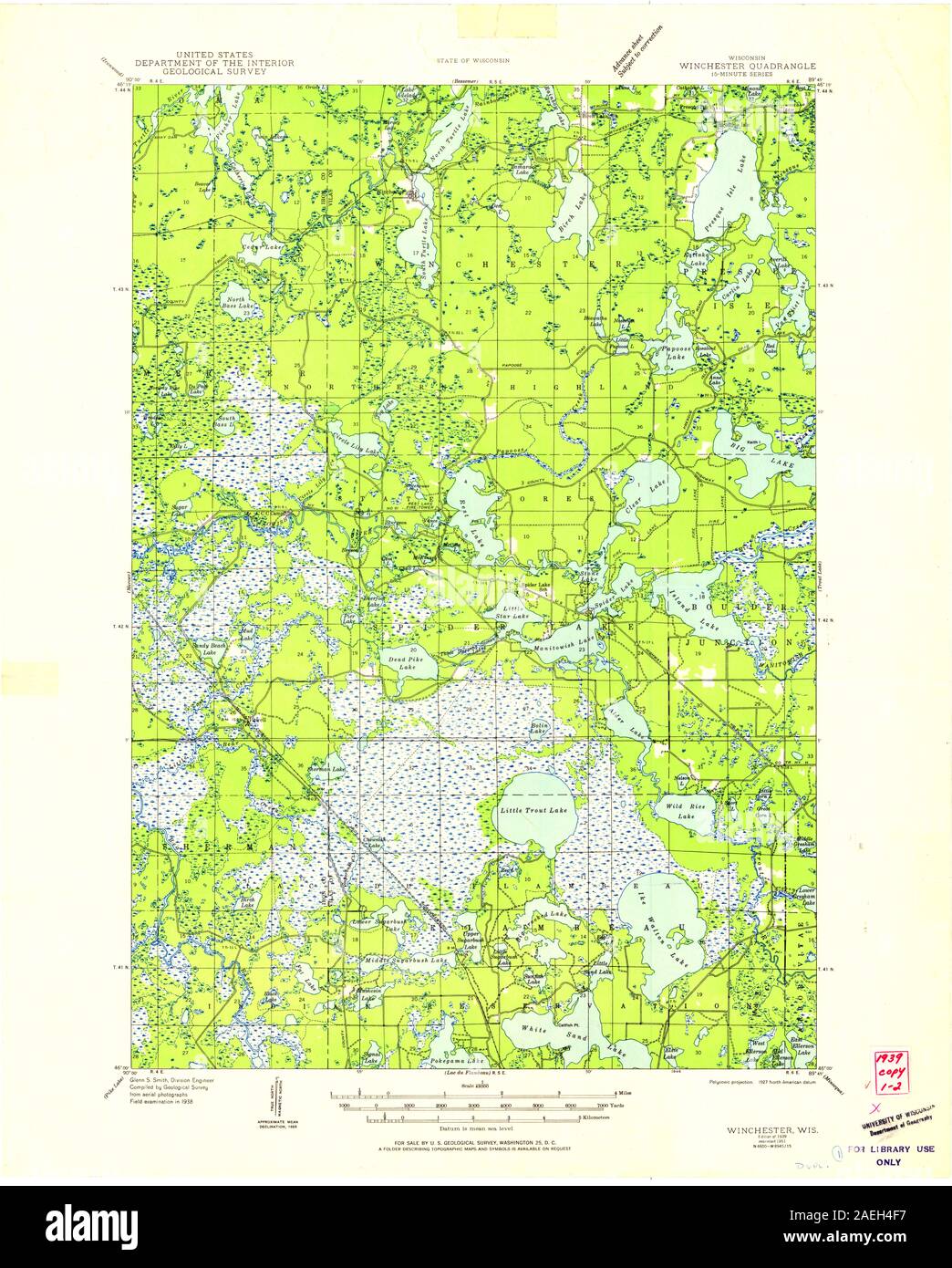 WI Winchester 700287 1939 48000 Restoration Stock Photo - Alamy