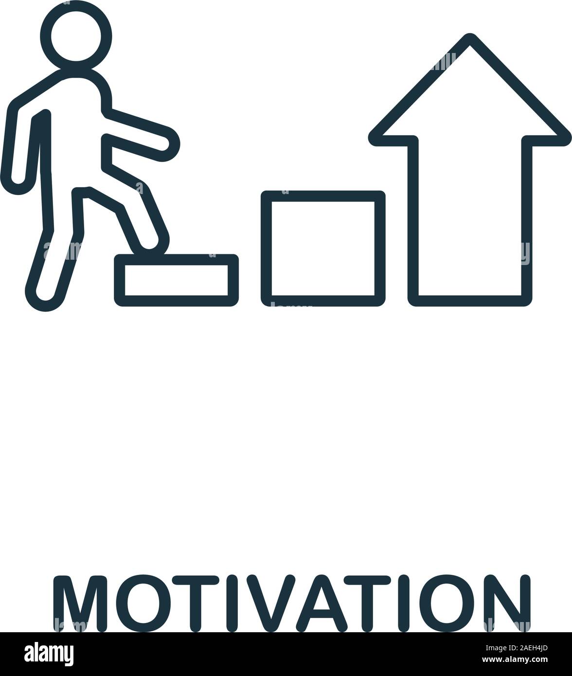 Motivation line icon. Thin style element from business administration collection. Simple ...