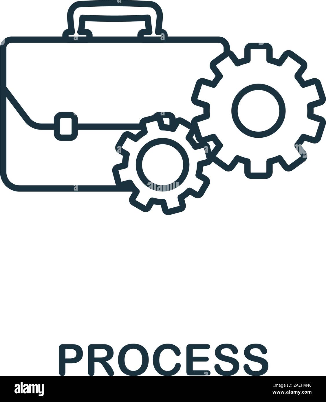 Process line icon. Thin style element from business administration ...
