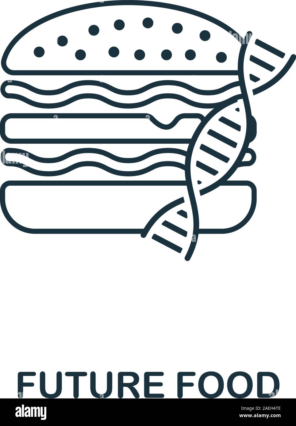 Future Food line icon. Thin style element from future technology ...