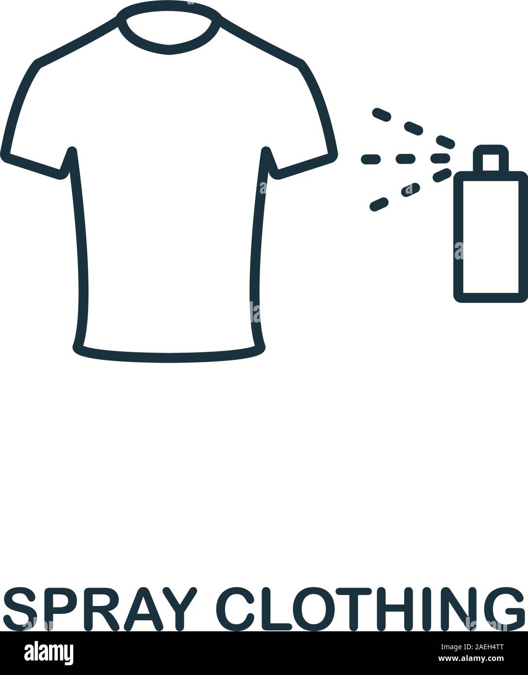 Spray Clothing line icon. Thin style element from future technology ...