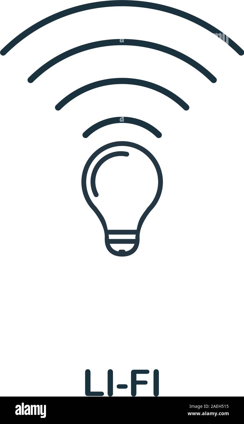 Li-Fi line icon. Thin style element from future technology collection ...