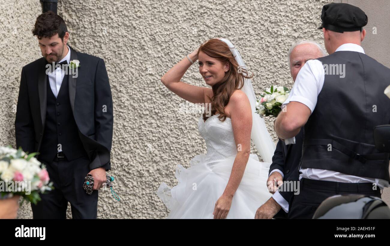 Bride and Groom at Church of the Assumption, Achill Sound, Achill ...