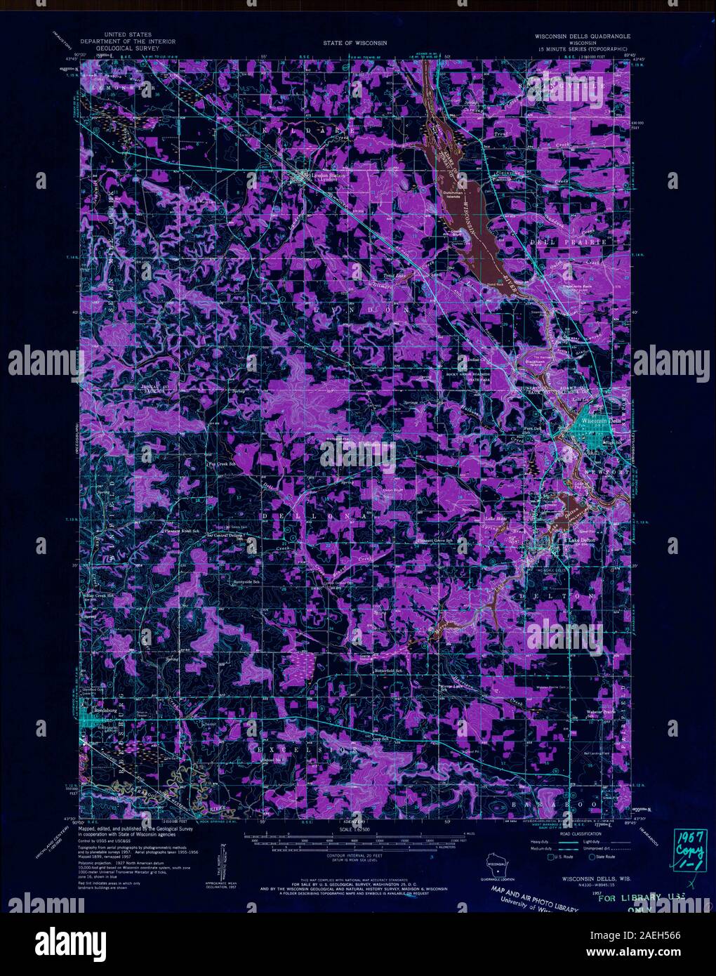 Map of wisconsin dells hi-res stock photography and images - Alamy
