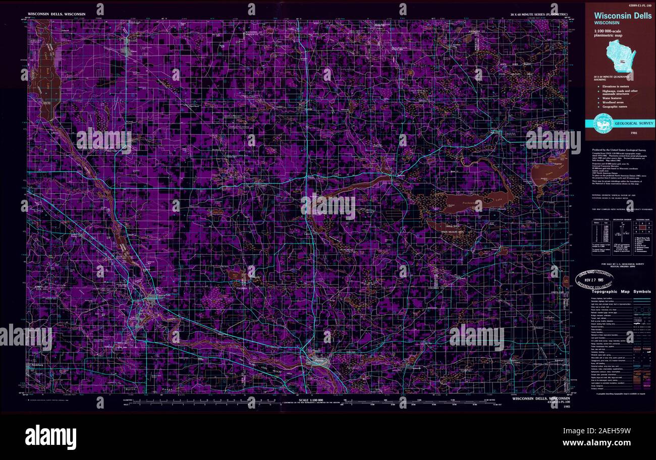 Map of wisconsin dells hi-res stock photography and images - Alamy