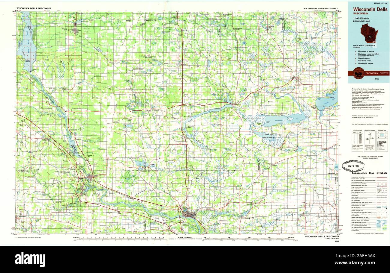 Map of wisconsin dells hi-res stock photography and images - Alamy