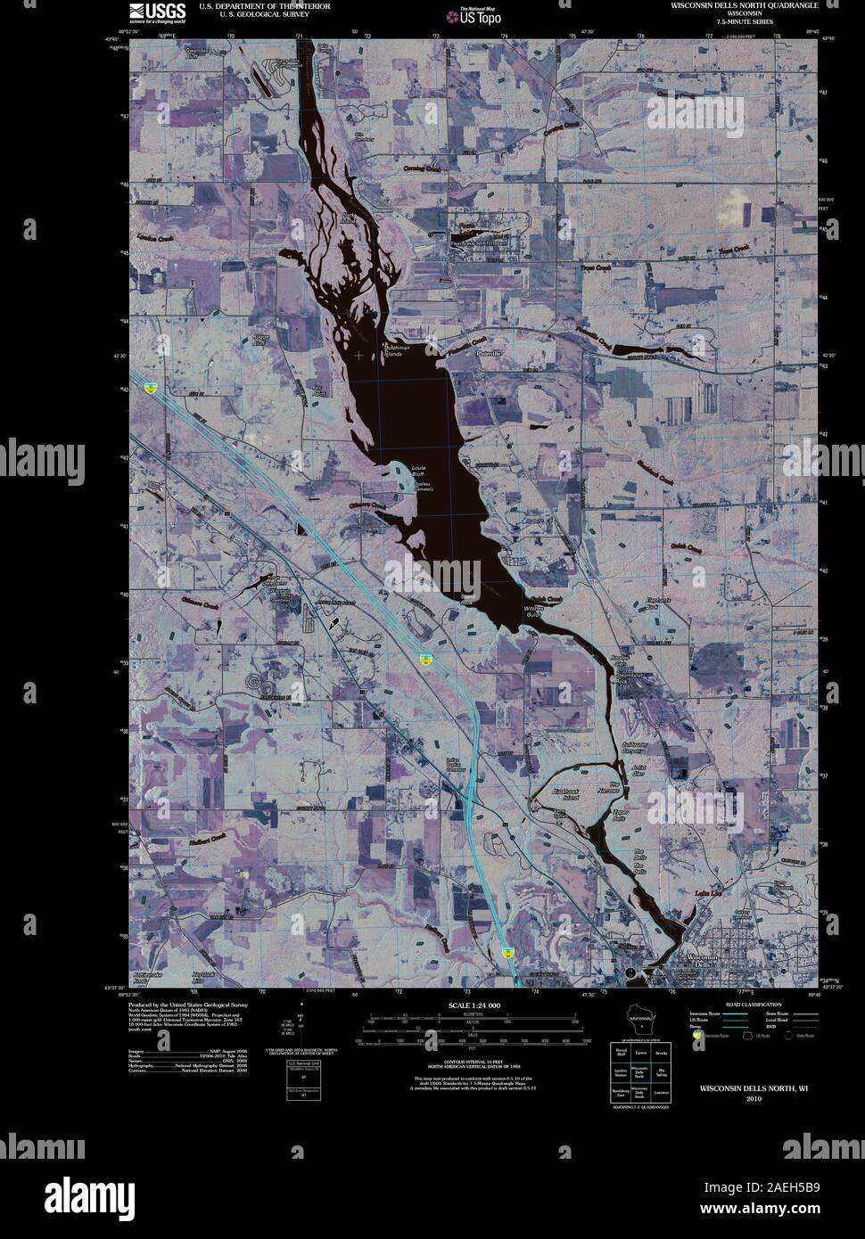 Map of wisconsin dells hi-res stock photography and images - Alamy