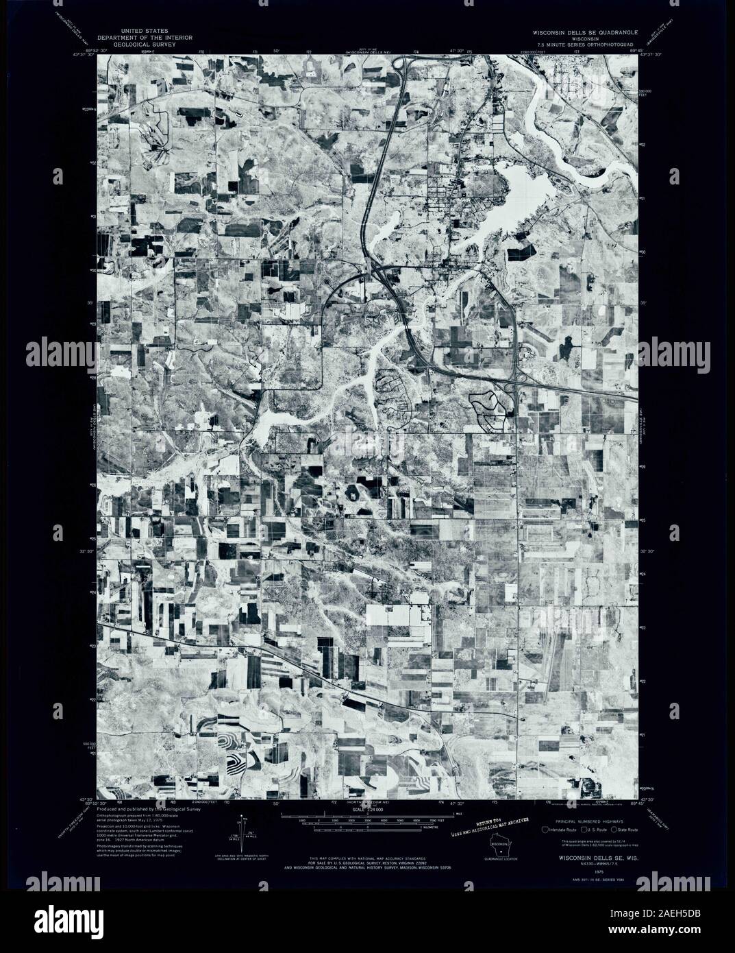 Map of wisconsin dells hi-res stock photography and images - Alamy