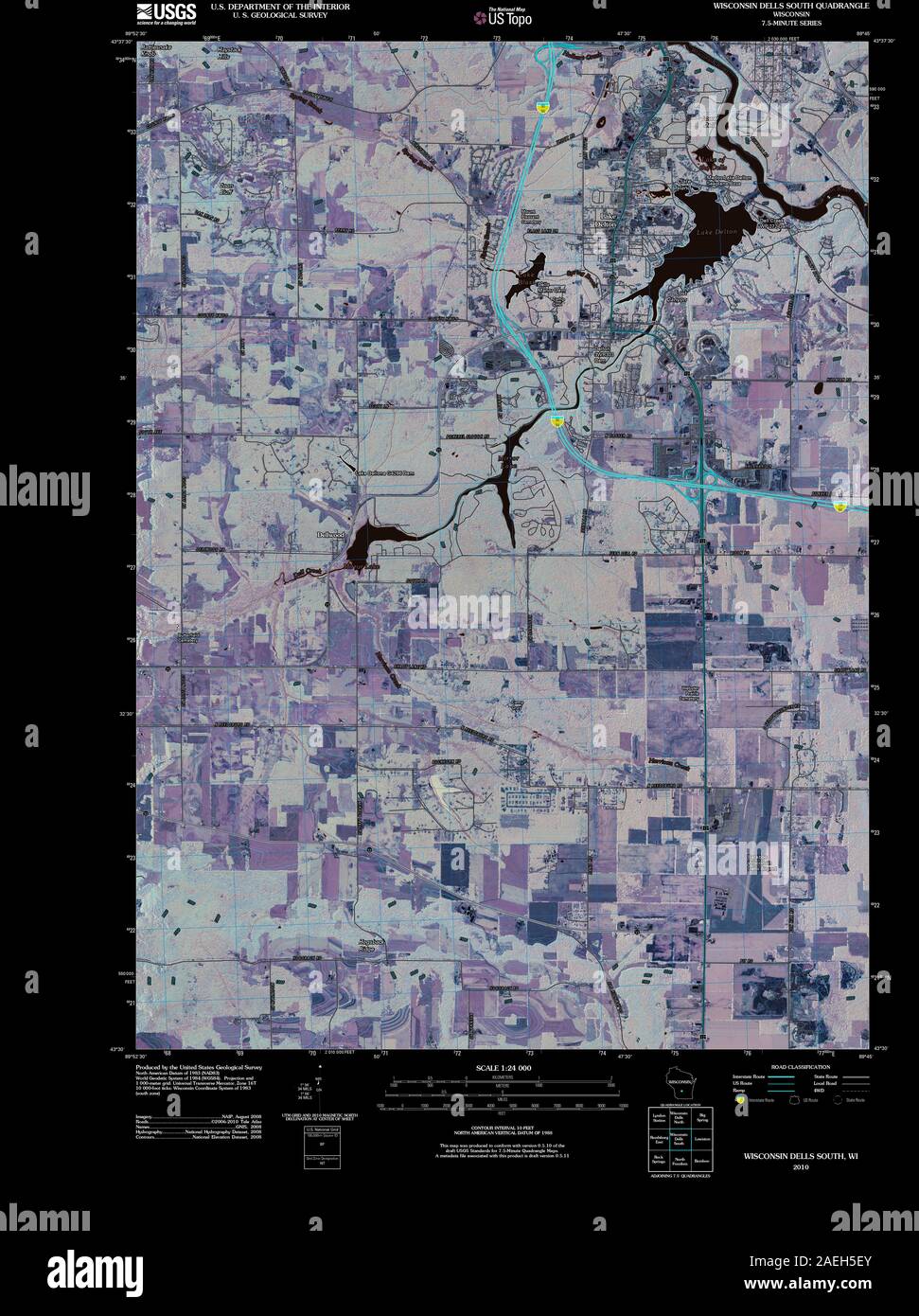 Map of wisconsin dells hi-res stock photography and images - Alamy