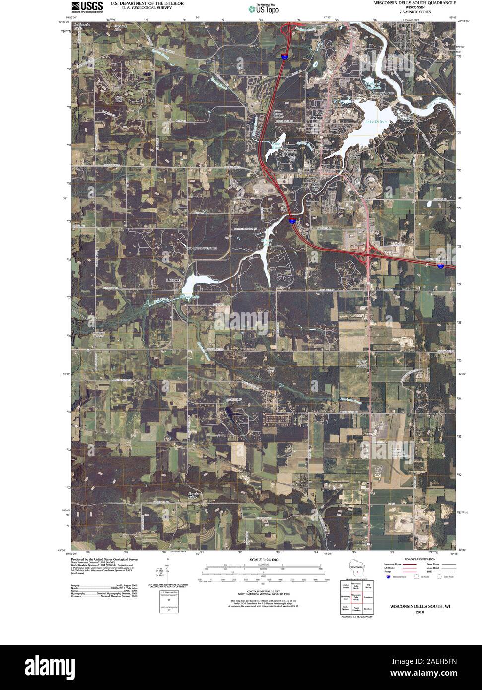 Map of wisconsin dells hi-res stock photography and images - Alamy